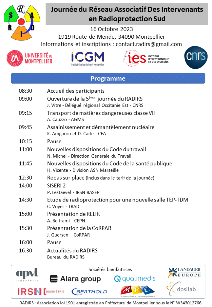 Programme - IES - Institut d'Electronique et des Systèmes